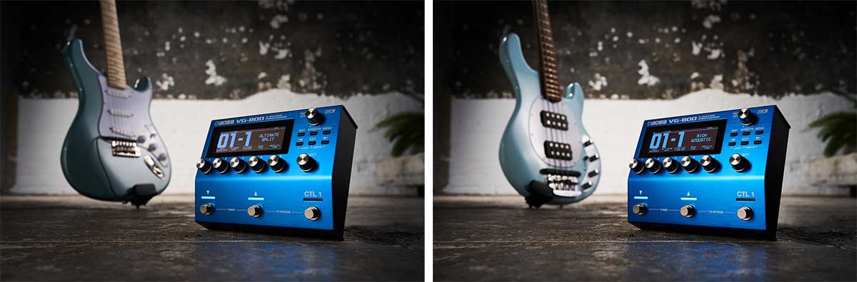 BOSSより次世代V-Guitarプロセッサー“VG-800”が登場。現実では存在しえない楽器を作り上げるDUAL GUITAR機能を搭載 ...
