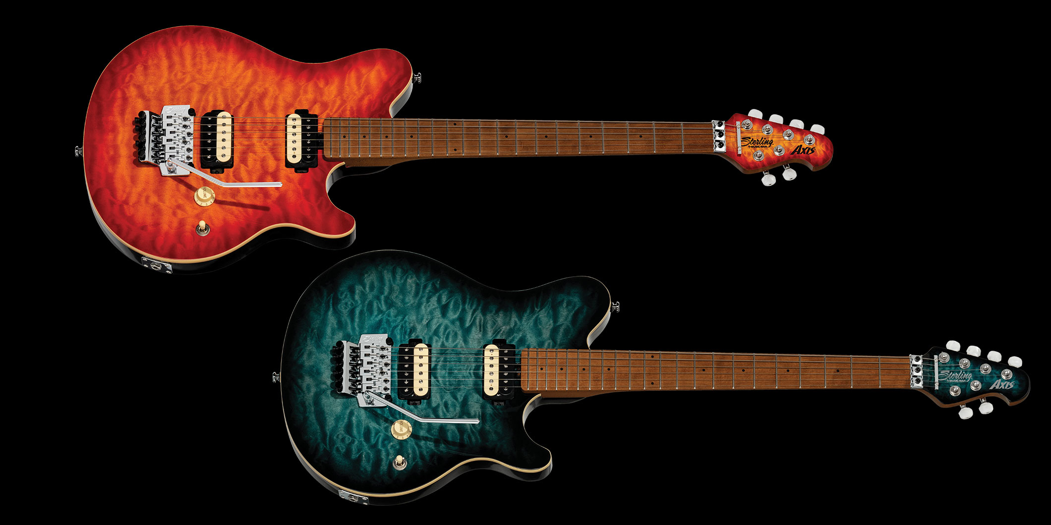 Sterling by Music Man、キルテッド・メイプルが美しい“Axis AX50”の新製品2色をリリース | ギター・マガジン ...